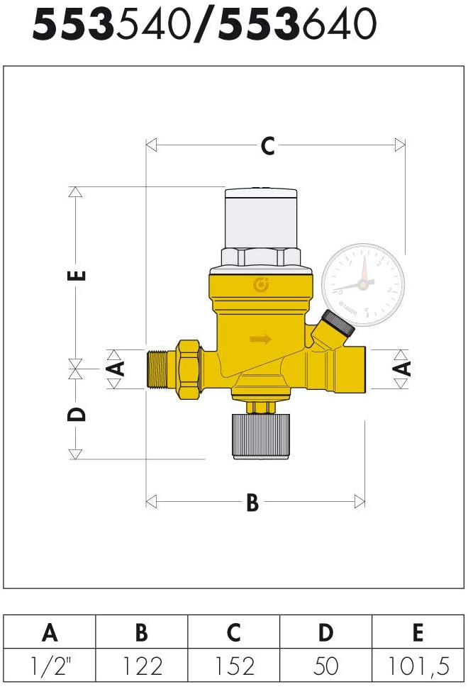 Válvula Llenado 1/2 Con Manómetro Caleffi | Ferretería Ubetense